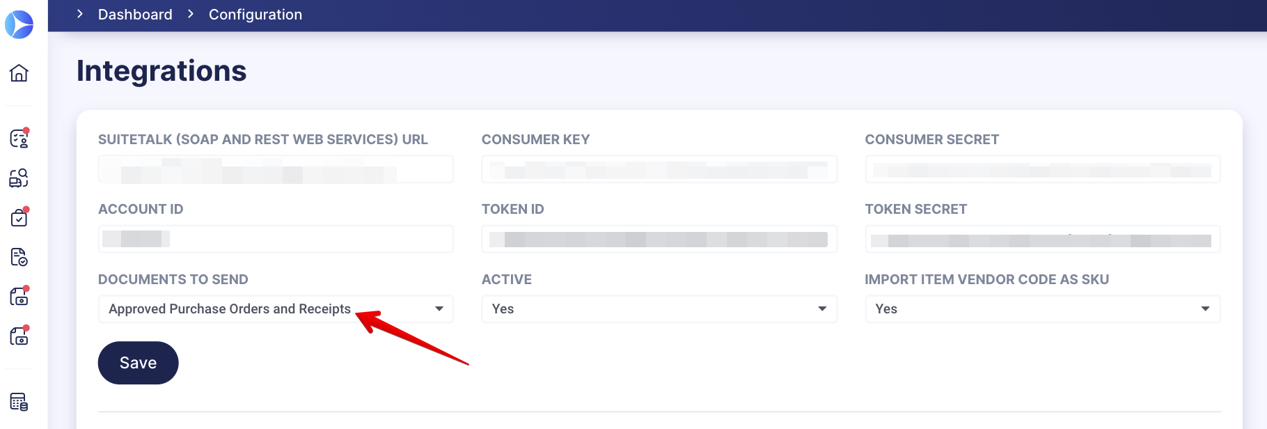 NetSuite Receipts Integration